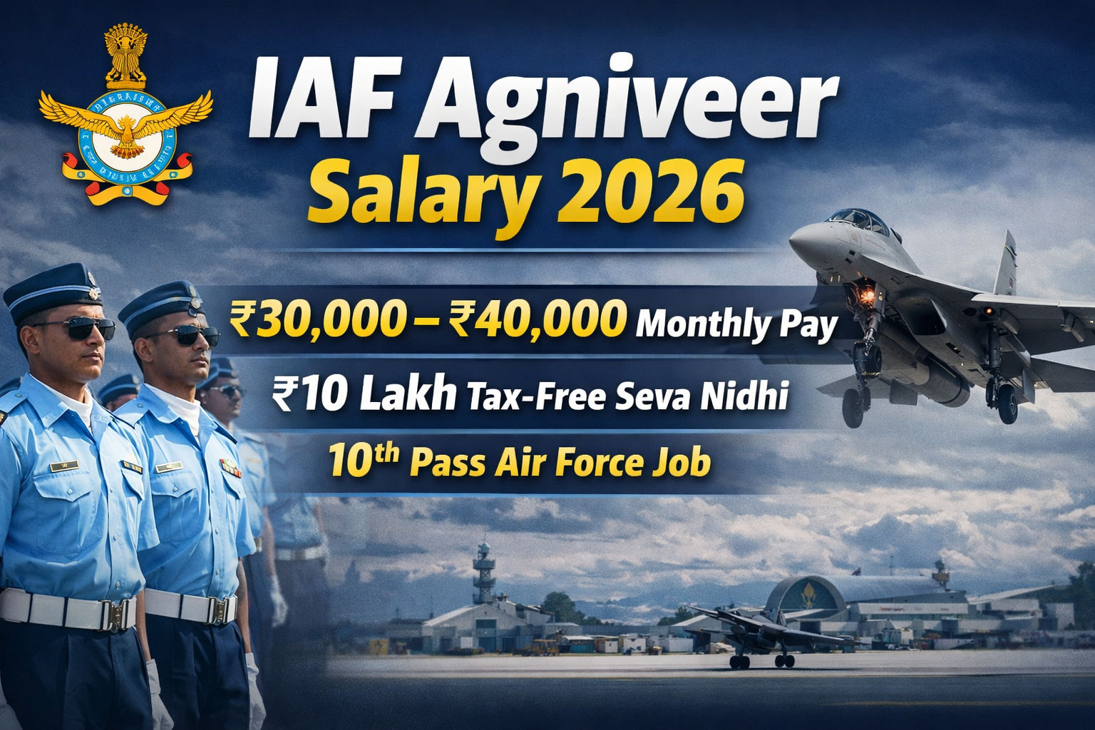 IAF Agniveer Salary 2026: ₹40,000 Monthly Pay + ₹10 Lakh Tax-Free Corpus